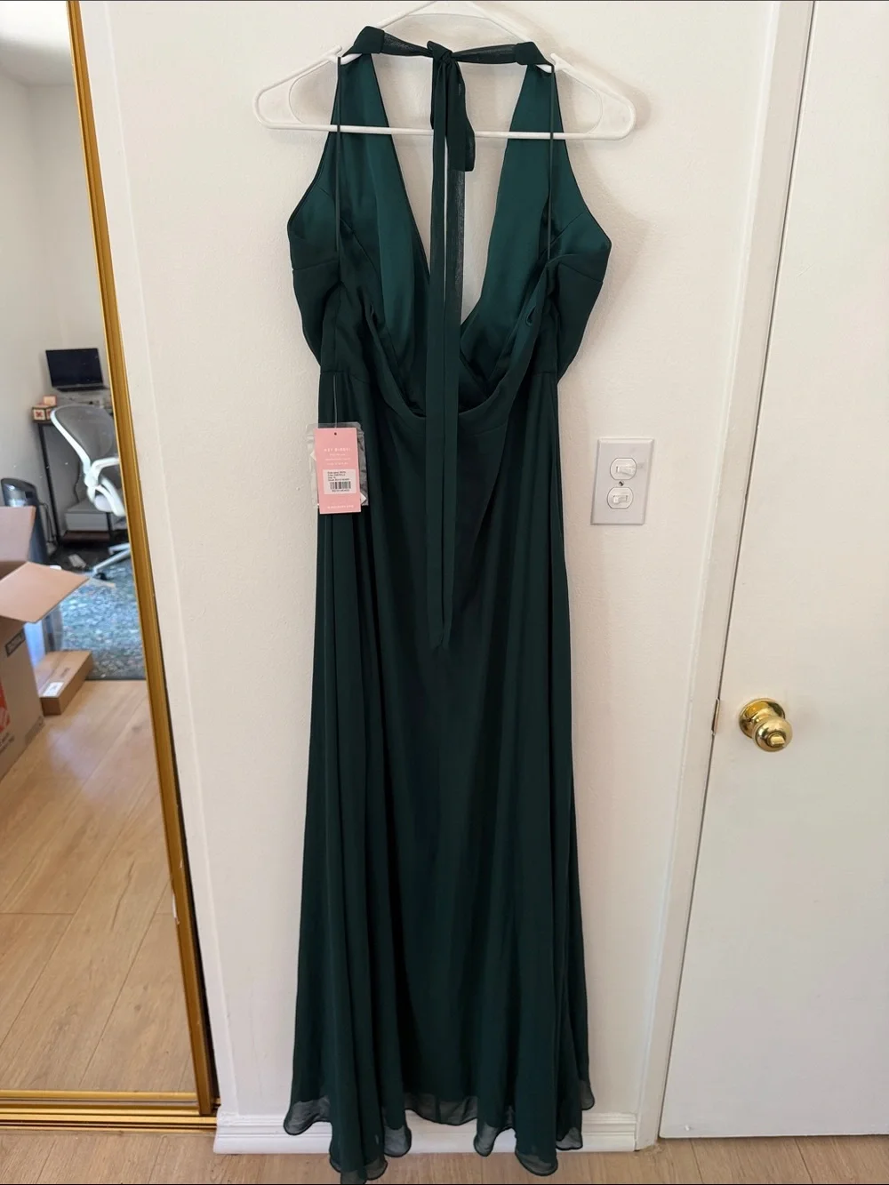 Birdy Grey | Dresses | Emerald Green Halter Maxi Dress By Birdy Grey ...